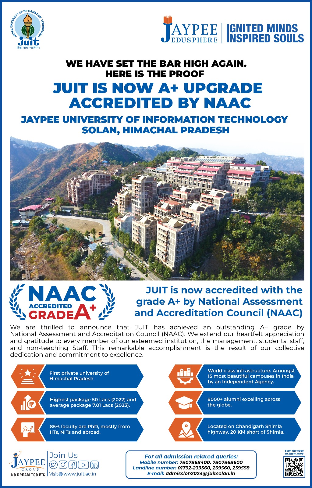 Best and Top Private Engineering Colleges in Himachal Pradesh - JUIT